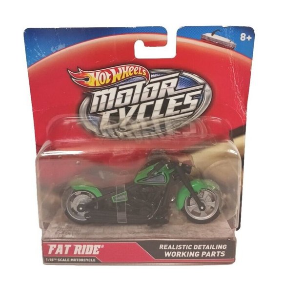 Hot Wheels | Toys | Hot Wheels Motorcycles Fat Ride Plastic 18 Scale ...